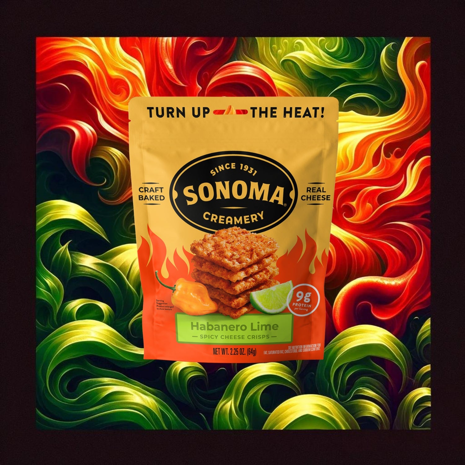 Habanero Lime Spicy Cheese Crisps | Sonoma Creamery